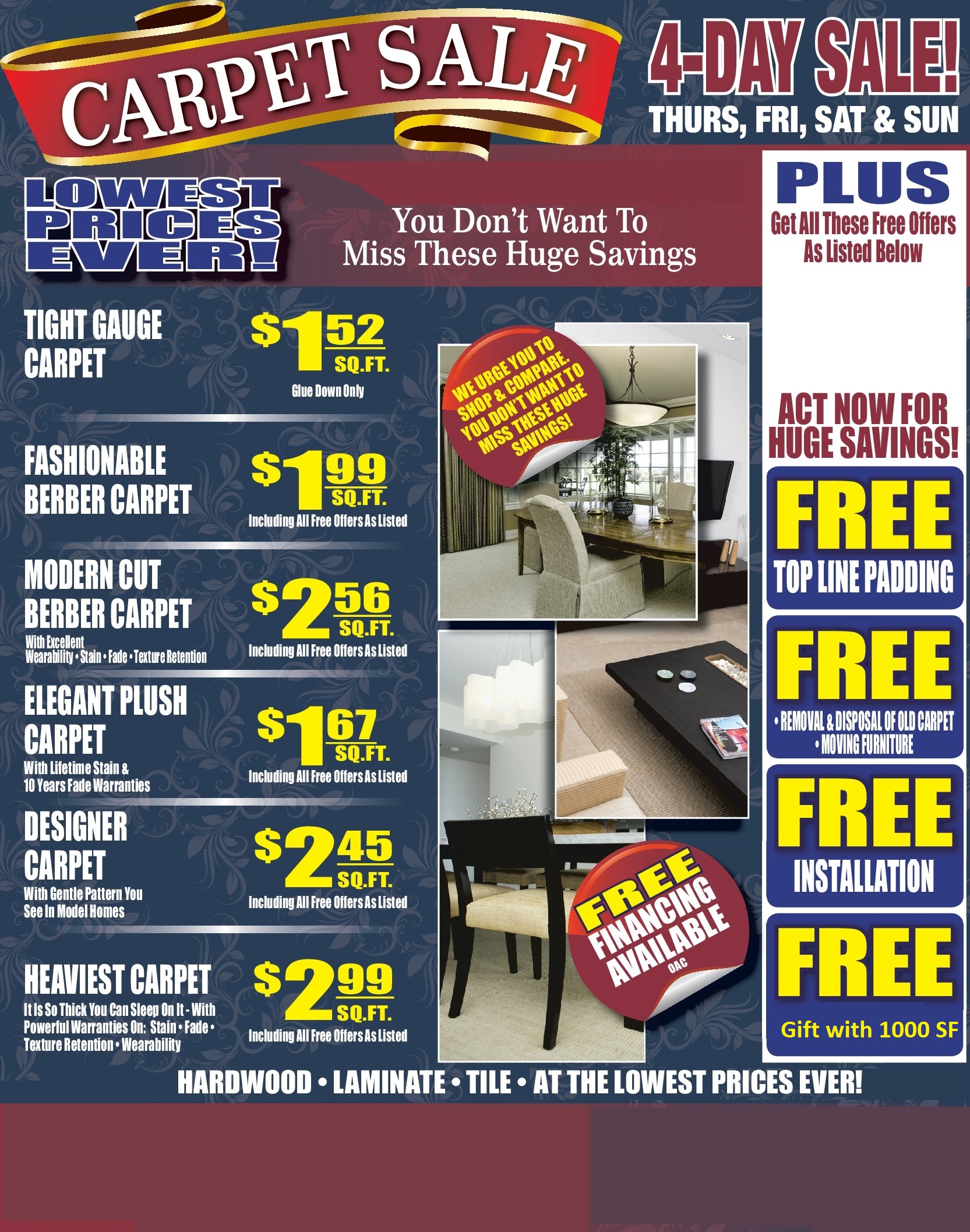 Specials of the Month - A1 Carpet